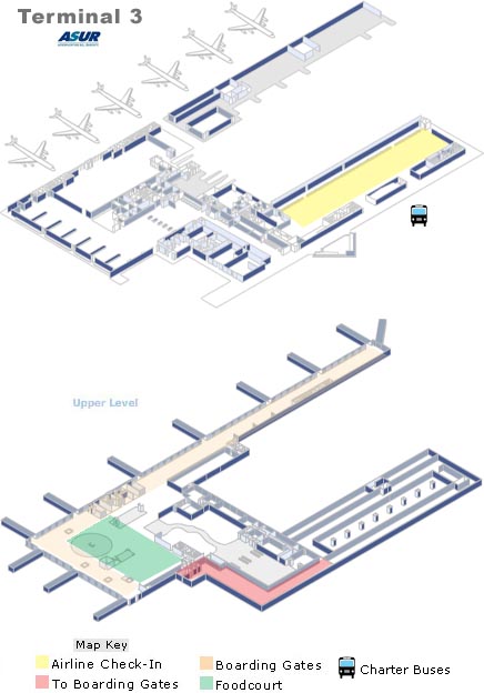 cancun_airport_terminal-3_map_departures – Yucatan Vacation Guide